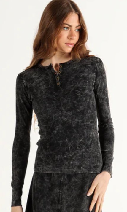 BGDK STONEWASH HENLEY LONG SLEEVE – Head Over Heels - Israel